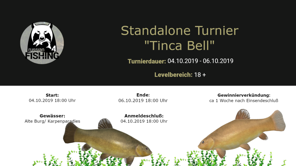 Wochenend-Standalone-Turnier 'Tinca Bell' - Archiv - Russian Fishing 4
